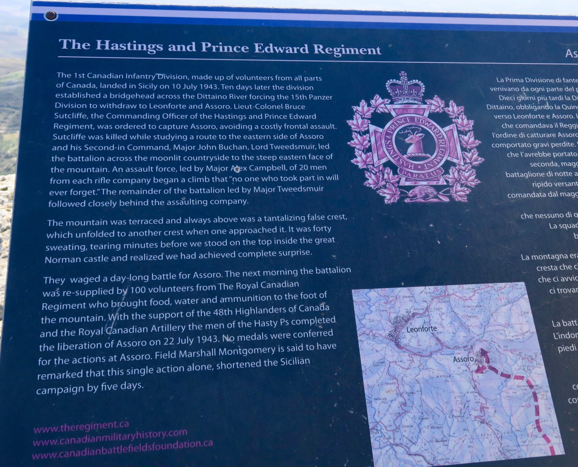 Mount Assoro - An Unrecognized Canadian Victory - The Maritime Explorer